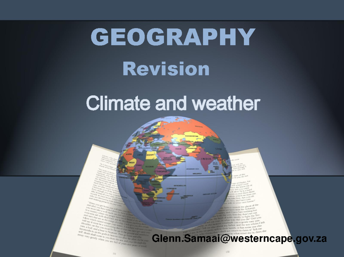 Climate AND Weather Revision - Revision Climate and weather GEOGRAPHY ...