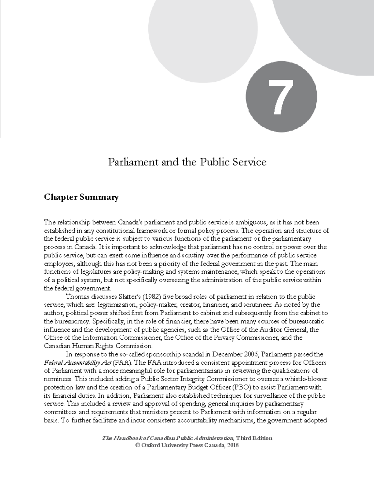 Chapter 7 SSG - wfef - The Handbook of Canadian Public Administration ...