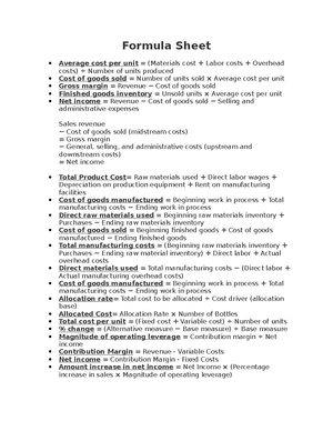 ACCT 222 EXAM 2 Study Guide - ACCT 222 - USC - Studocu