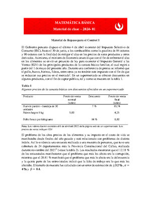 Matematica Basica - MA420 - UPC - Studocu