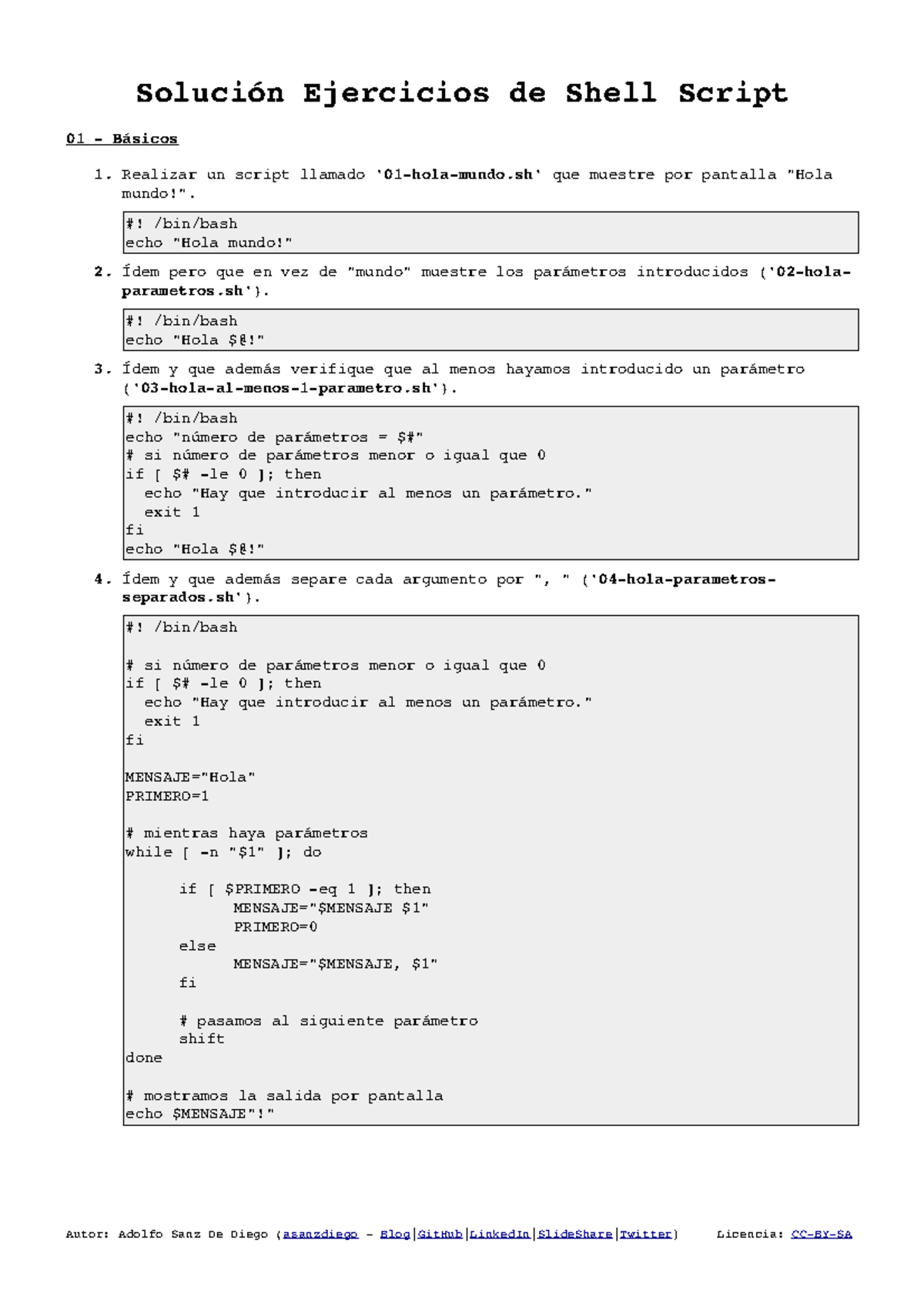 Ejercicios shell script solucion - Solución Ejercicios de Shell Script ...