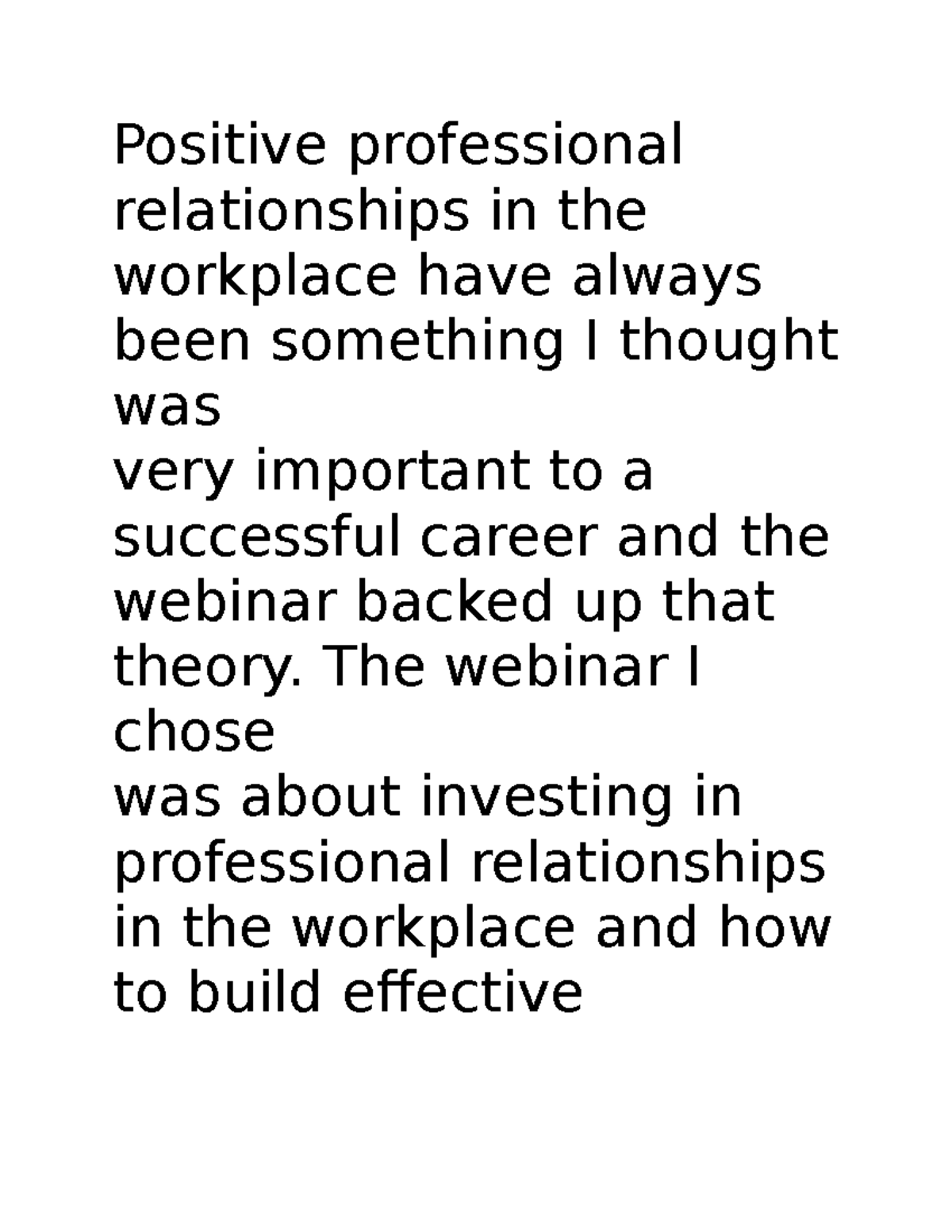 IND-299 1-3 Career Center Activity - Positive professional ...