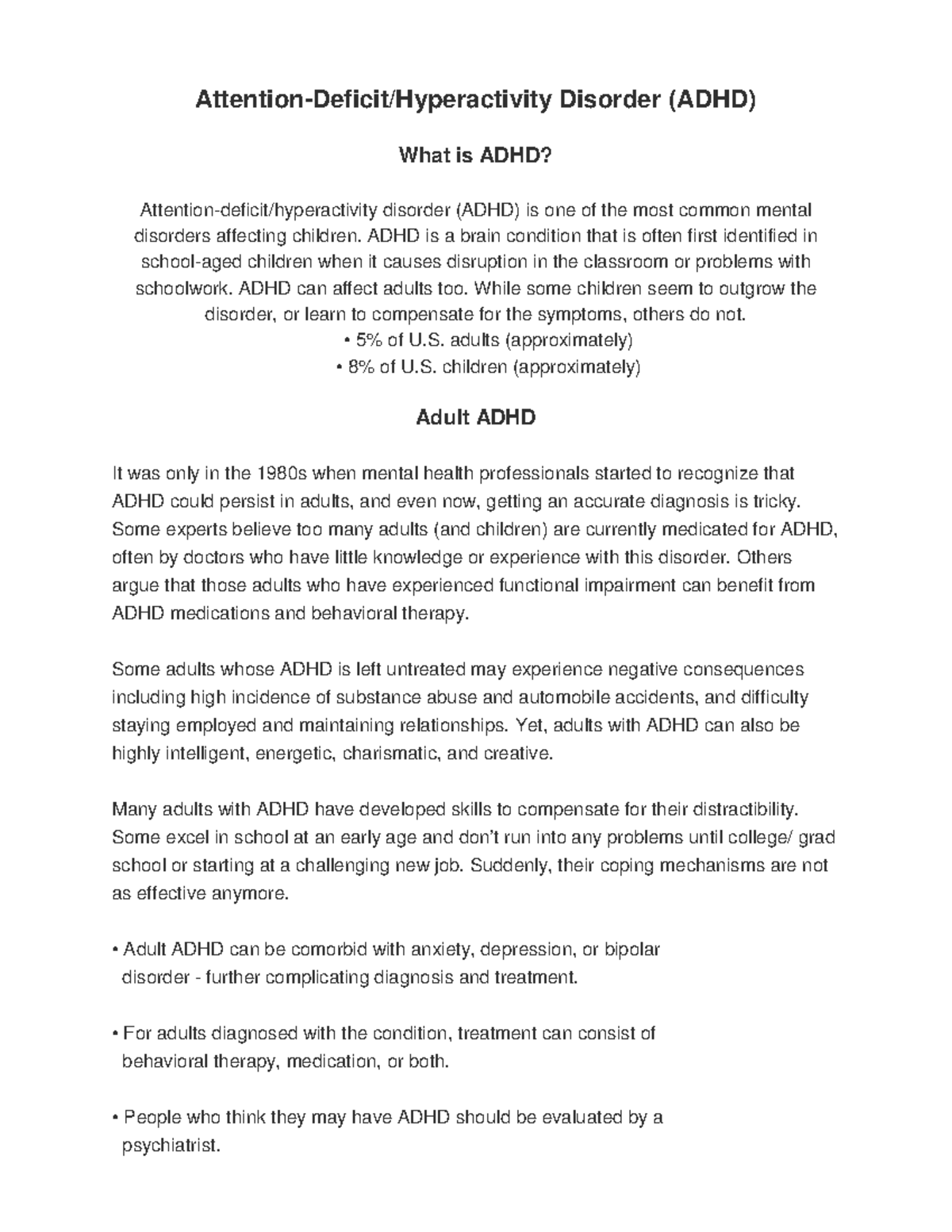 ADHD Info - lecture - Attention-Deficit/Hyperactivity Disorder (ADHD ...