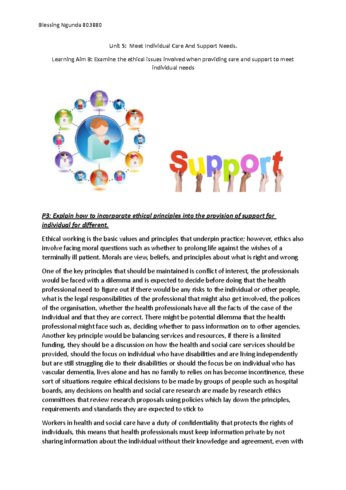 Unit 5 aim B - work document - Blessing Ngunda 803880 Unit 5: Meet ...
