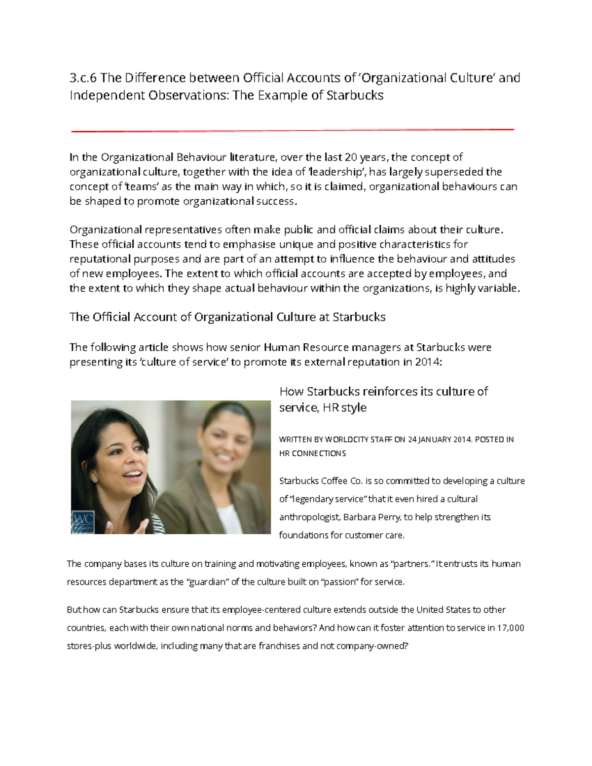 3.c.6. Official Accounts of Organizational Culture - 3.c The Difference ...