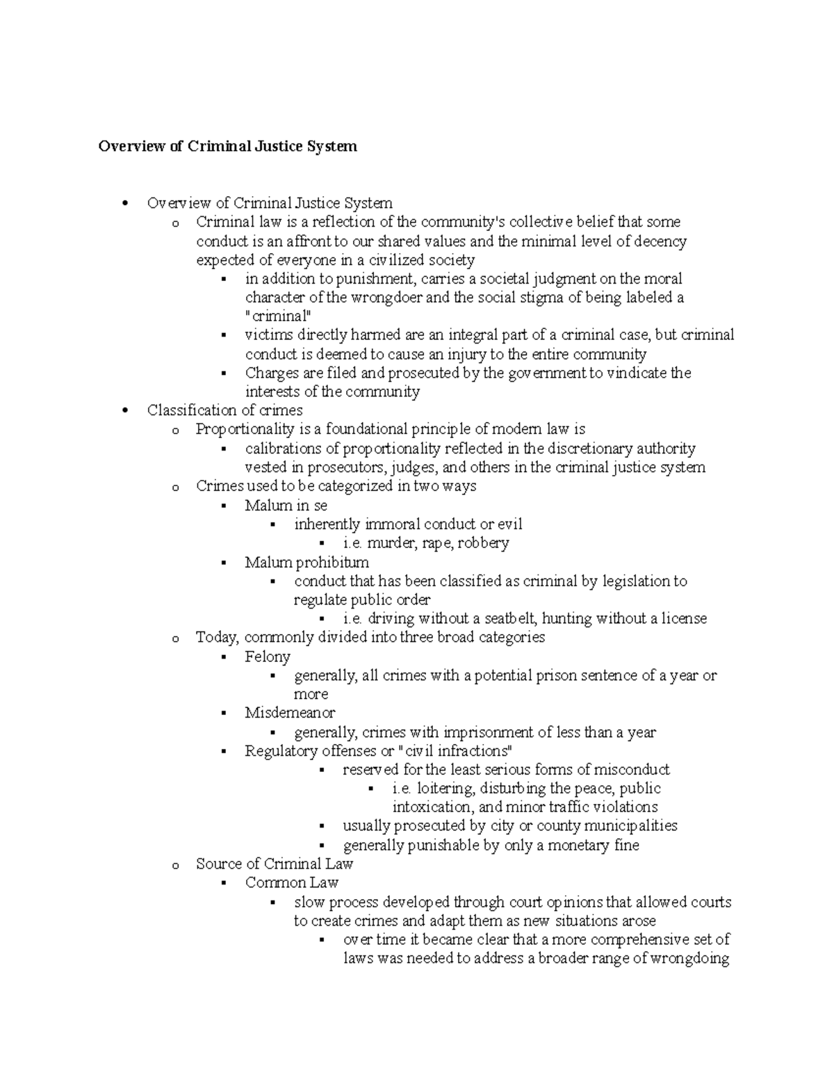 Jones Crim Law Spring 2023 - Overview of Criminal Justice System ...