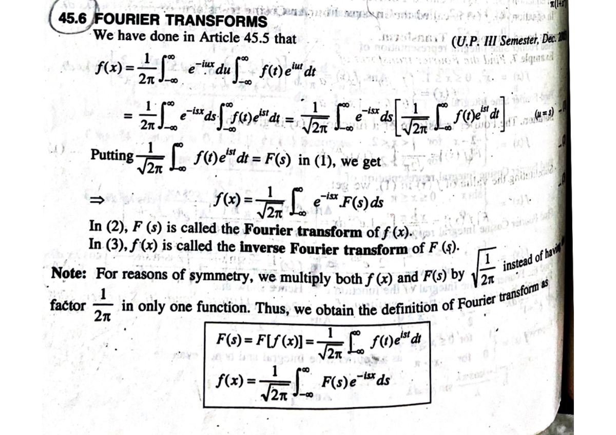 Fourier Transform - cloud Computing - Studocu