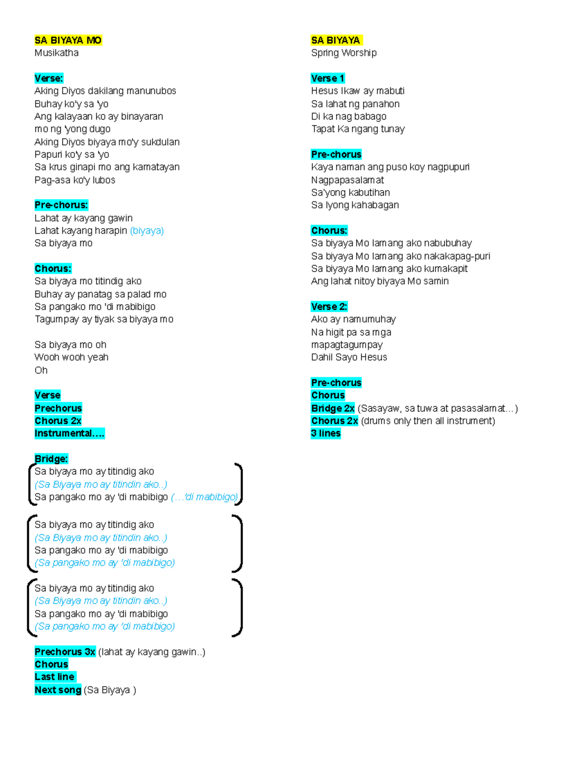 32ND Anniversary Lineup - SA BIYAYA MO Musikatha Verse: Aking Diyos ...