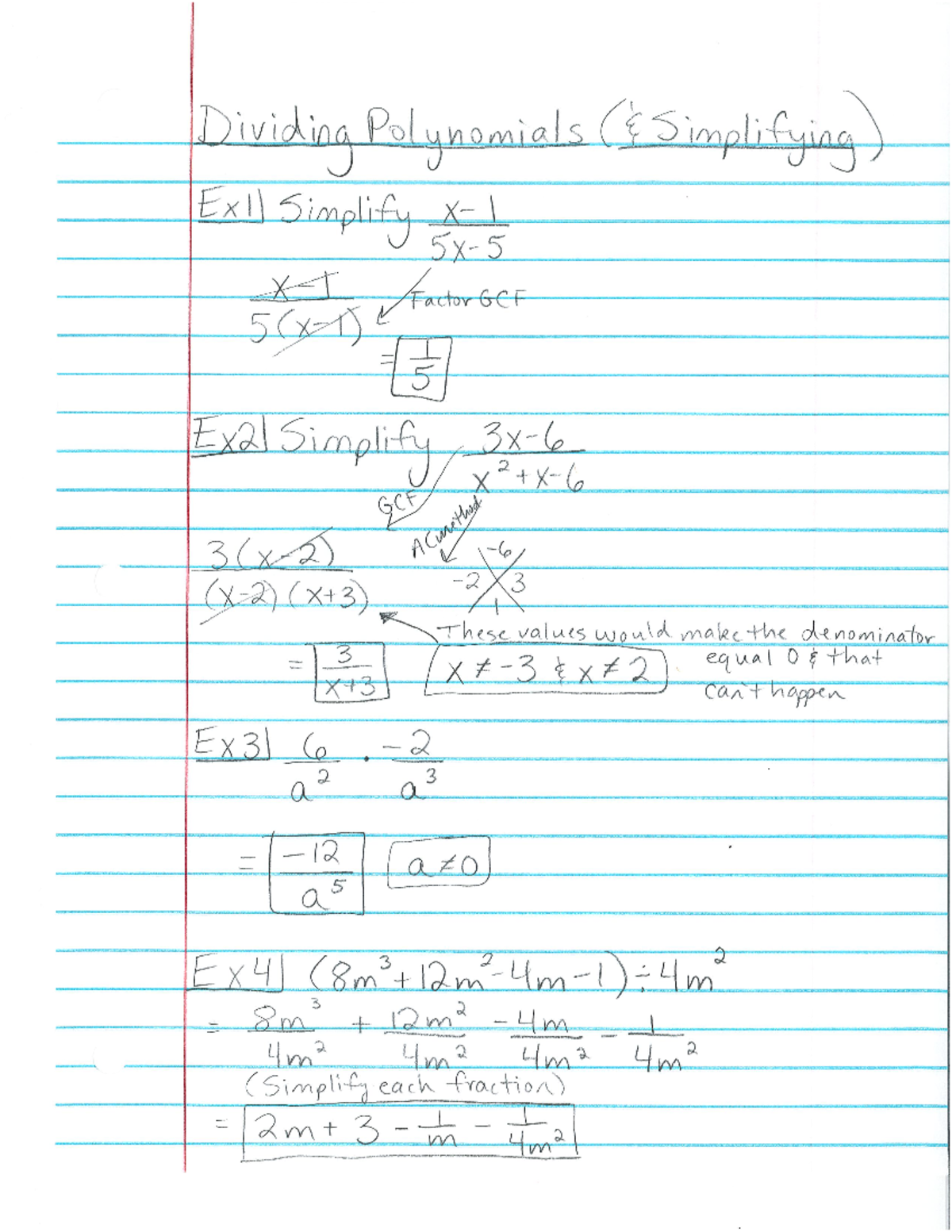Dividing Polys - It is for the people that don't know how to divide ...