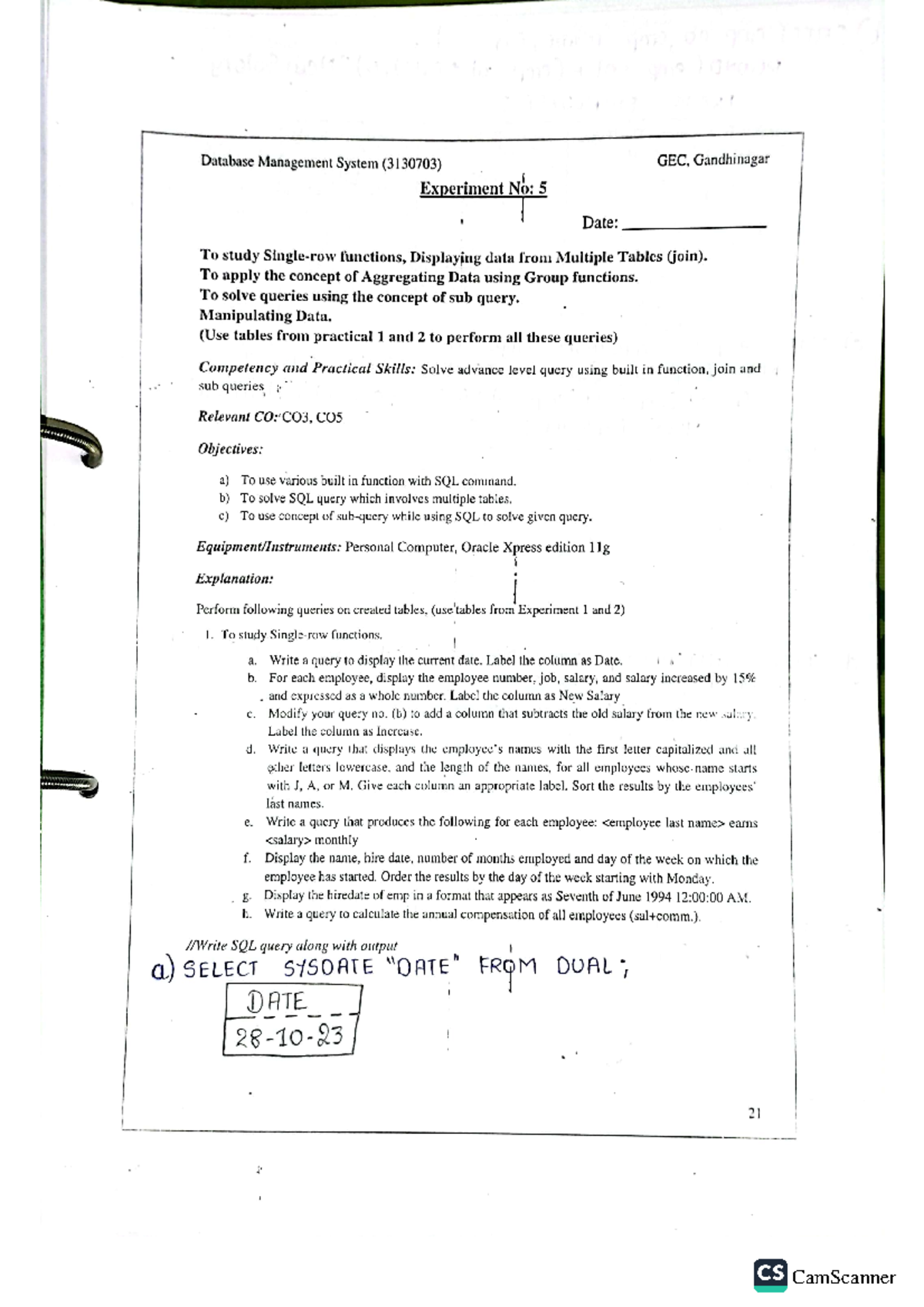 Dbms 5,6 - This is chap 6 of DBMS - Database Management System (3130703) GEC, Gandhinagar ...