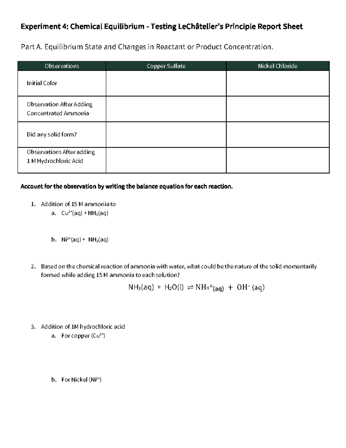 Microsoft Word - 0988C0188BCB61E955FA1885672 CF321 - Experiment 4: Chemical Equilibrium ...