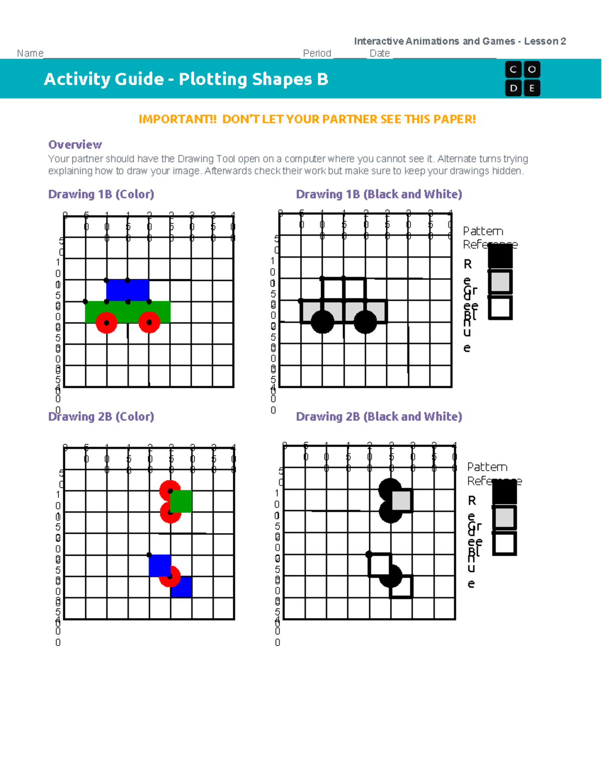 U3L02 Activity Guide Drawing Shapes Version B - Name
