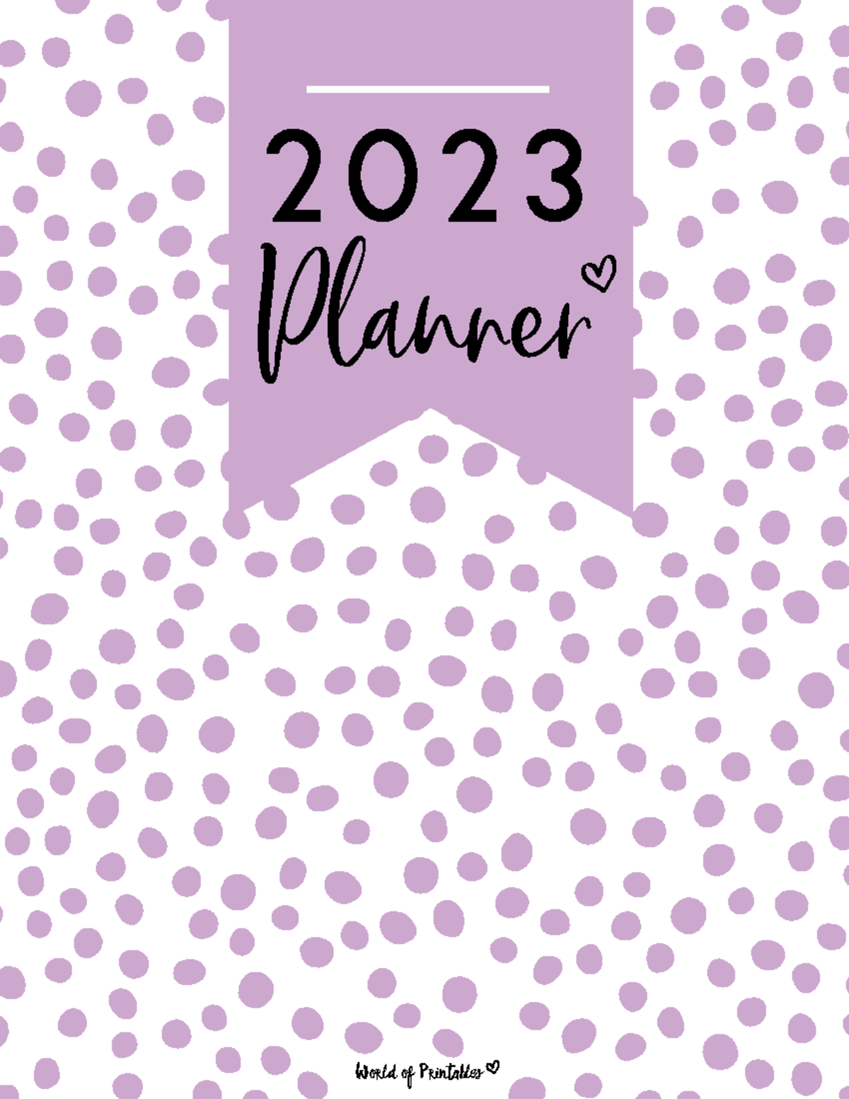 2023 Planner - Purple - World of Printables - Pla er 2 0 2 3 S M T W T ...