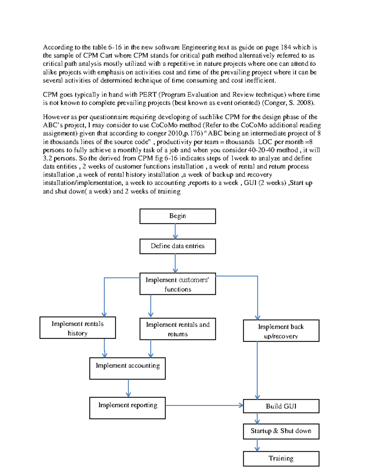 Written Assignment Reply -2 - According to the table 6-16 in the new software Engineering text ...