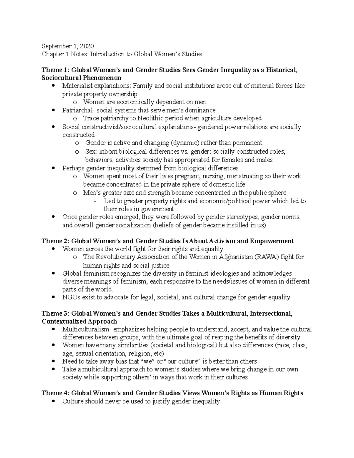 Chapter 1 - Introduction to Global Women's and Gender Studies ...