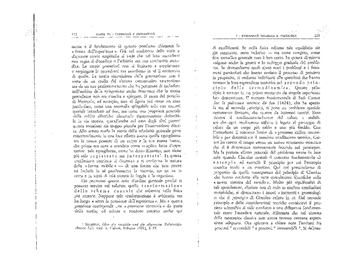 Cassirer, E., Determinismo e indeterminismo nella fisica moderna ...