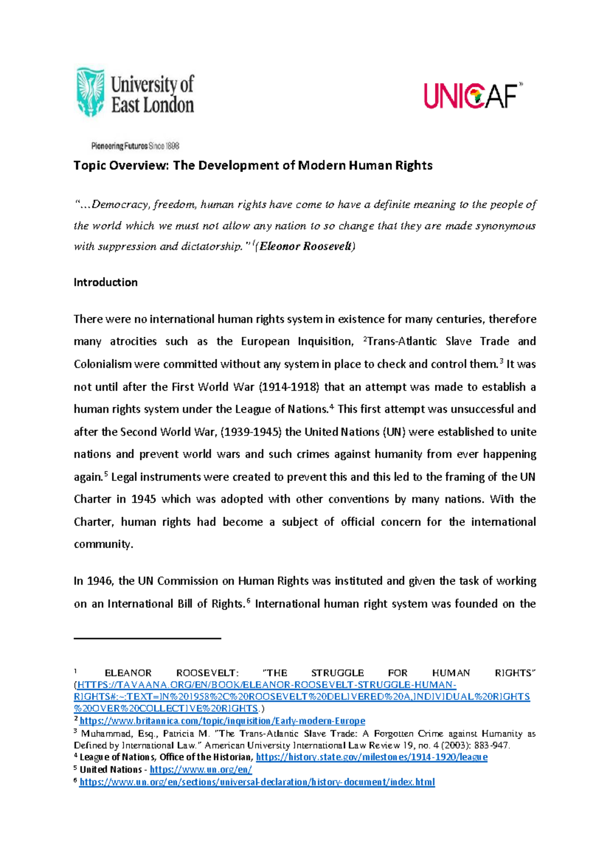 Week 1 - Topic Overview - Topic Overview: The Development of Modern ...