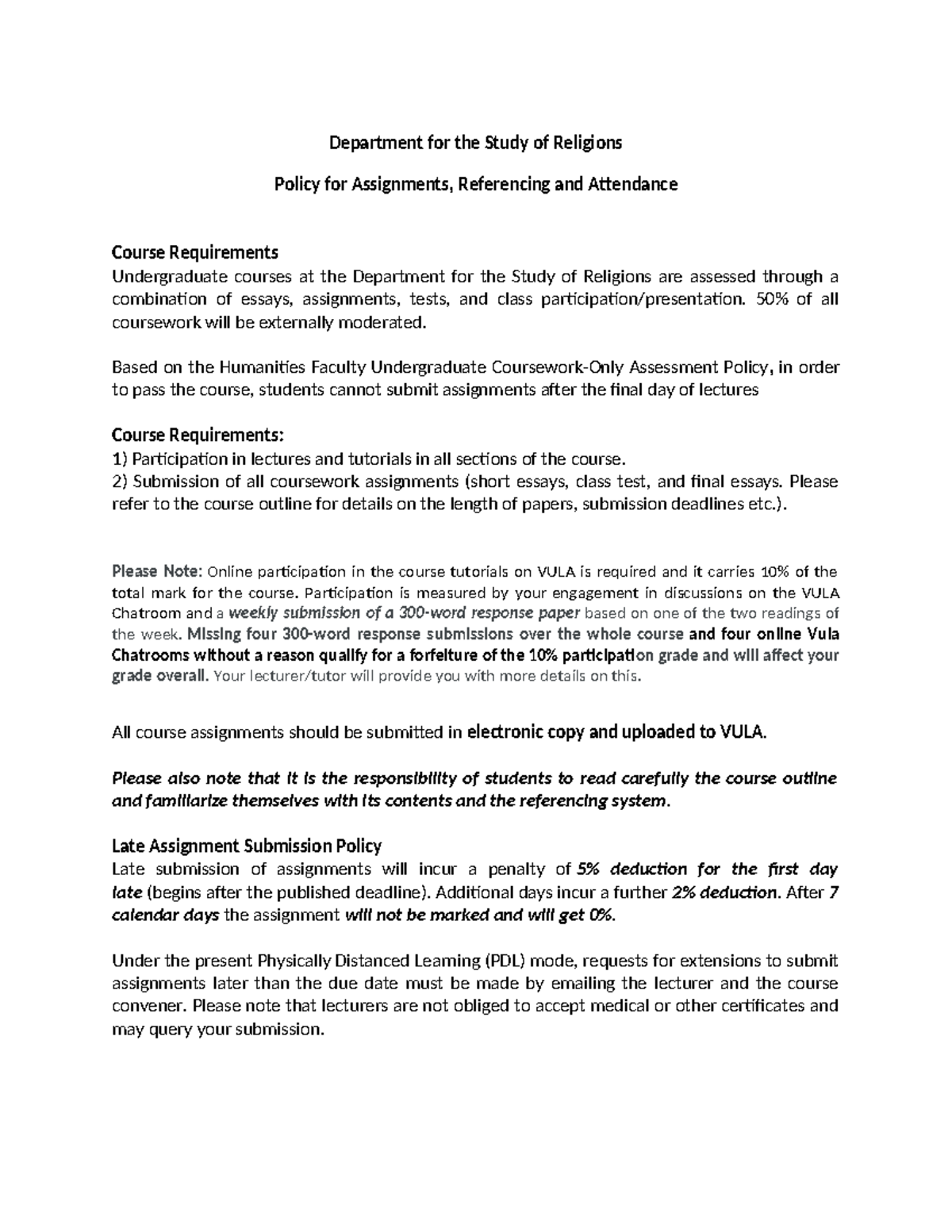 Extension policy - adffc - Department for the Study of Religions Policy ...