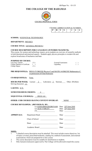 S.I. Base Quantities and Units - Name: PHYS 164-01 Date: SI BASE ...