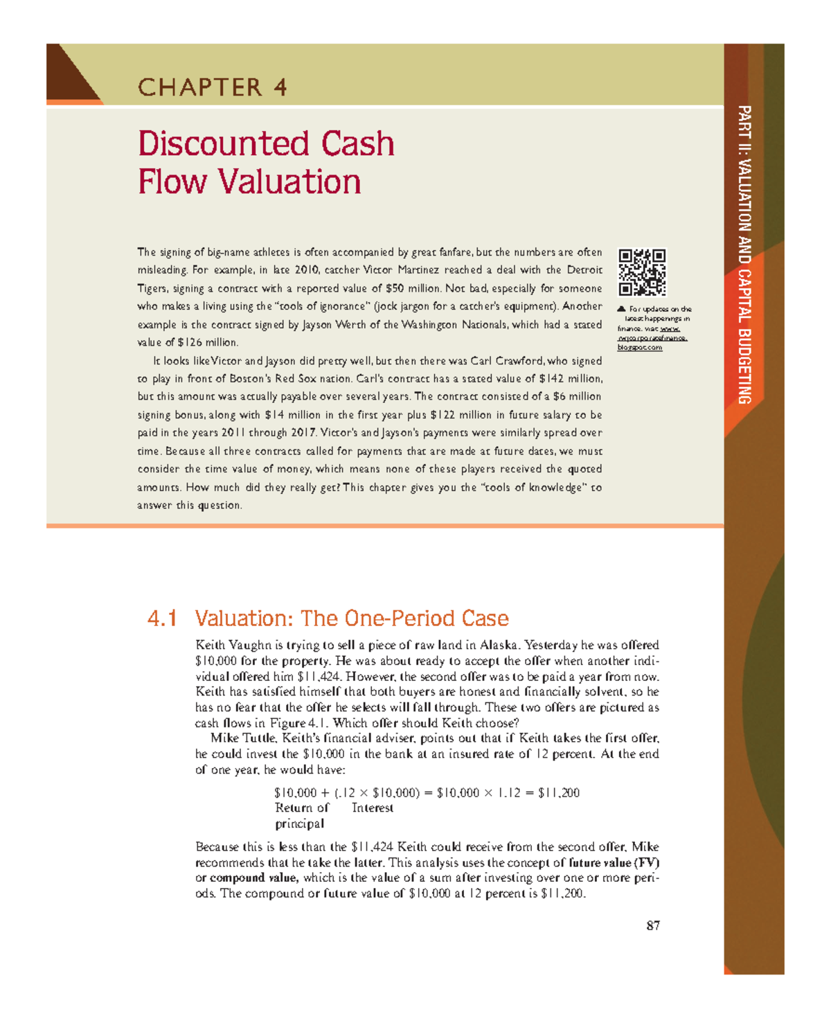 Chapter 4-Discounted Cash Flow Valuation - 87 CHAPTER 4 ####### Discounted Cash ####### Flow ...