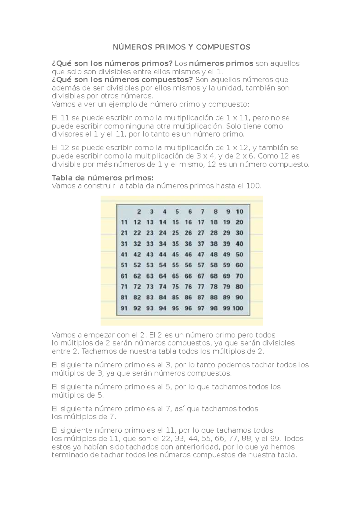 Números Primos Y Compuestos - NÚMEROS PRIMOS Y COMPUESTOS ¿Qué son los ...