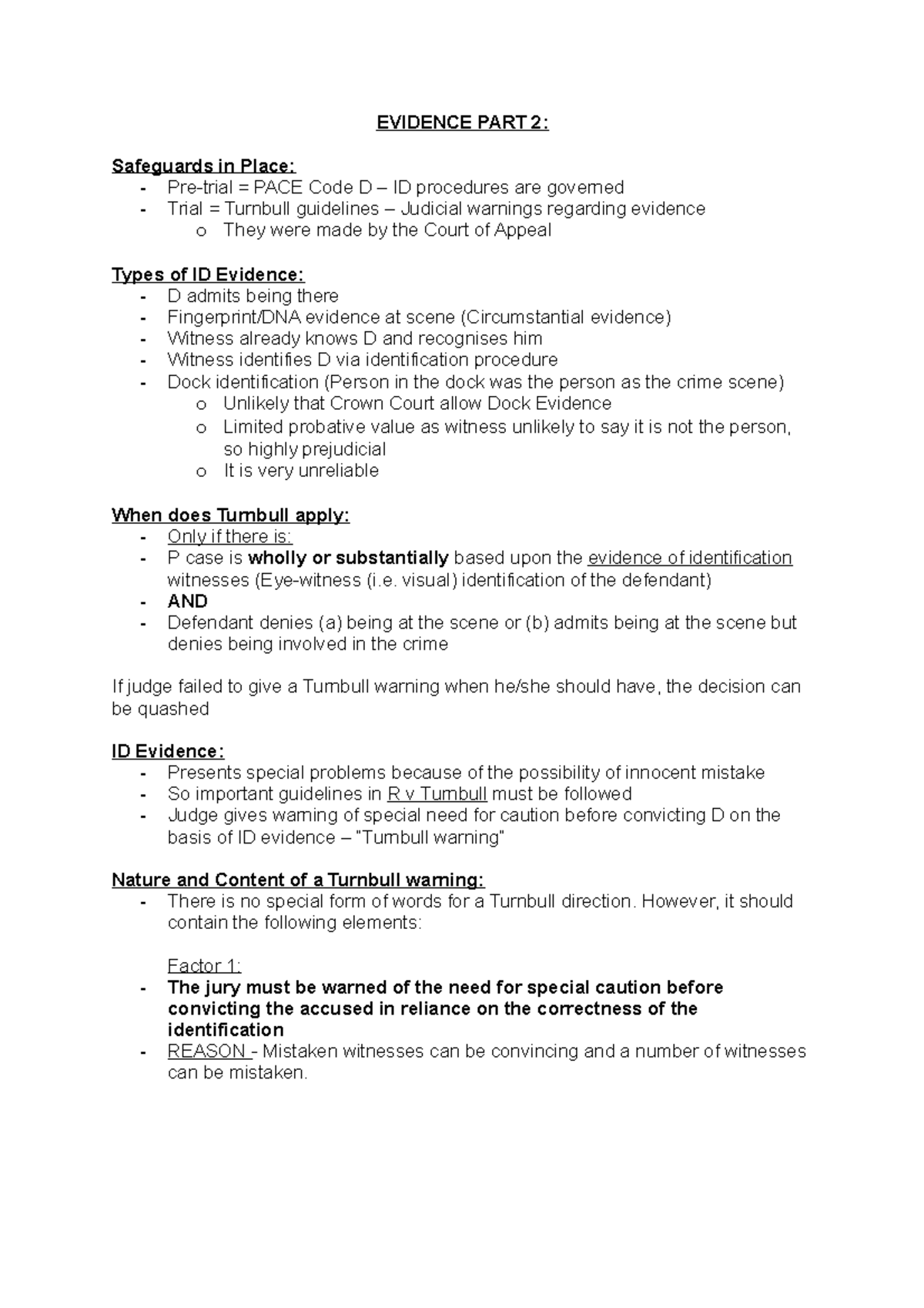 4 - Evidence PART 2 - EVIDENCE PART 2: Safeguards in Place: - Pre-trial ...