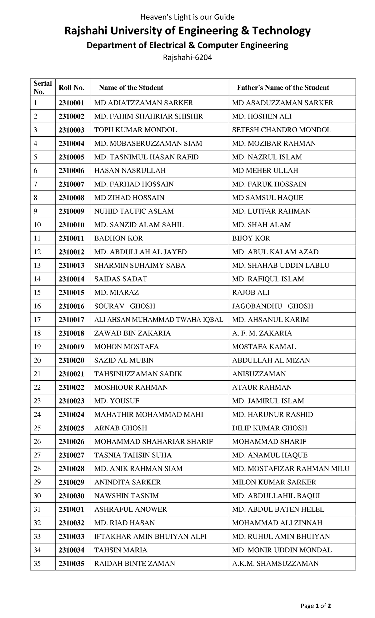 Ece 1729951345 - dhormo - Heaven's Light is our Guide Rajshahi ...