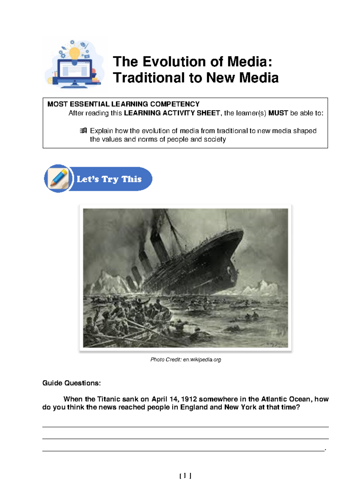 Applied-MIL(Q3W4) - The Evolution of Media: Traditional to New Media ...