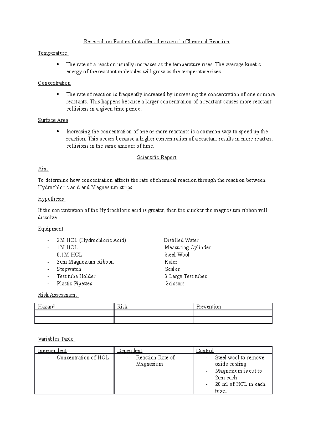 Year 10 Depth Study - random sos - Research on Factors that affect the ...