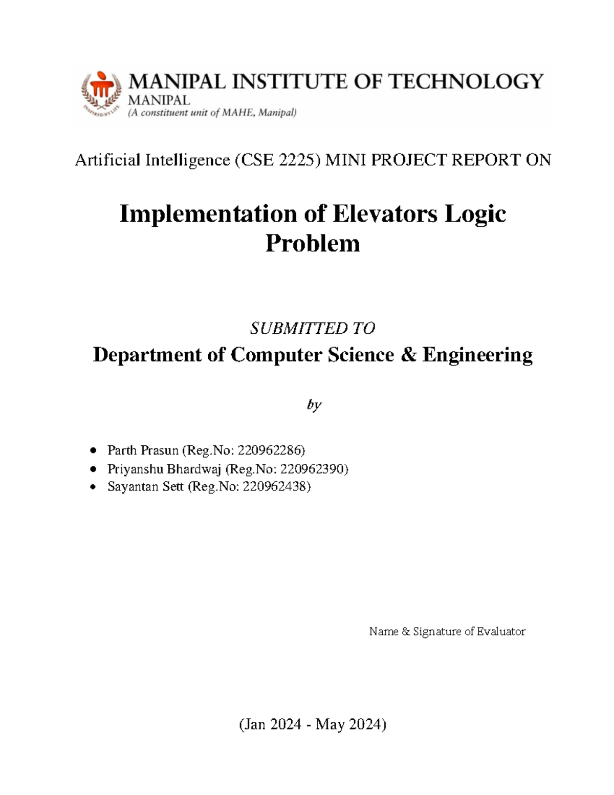 AI Project Report - Artificial Intelligence (CSE 2225 ) MINI PROJECT ...