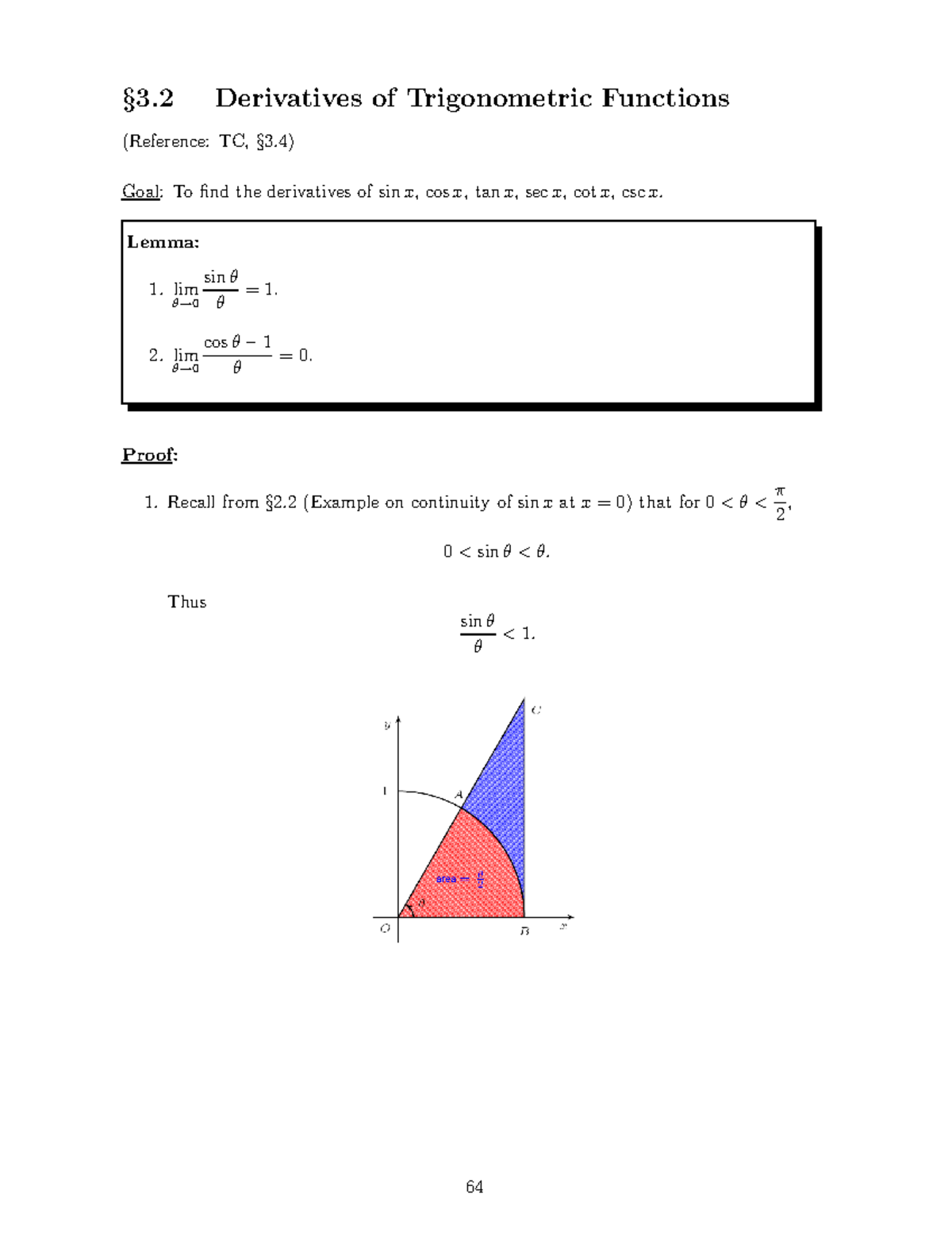 MA1102R 09chap3pt2 - Calculus - §3 Derivatives of Trigonometric ...