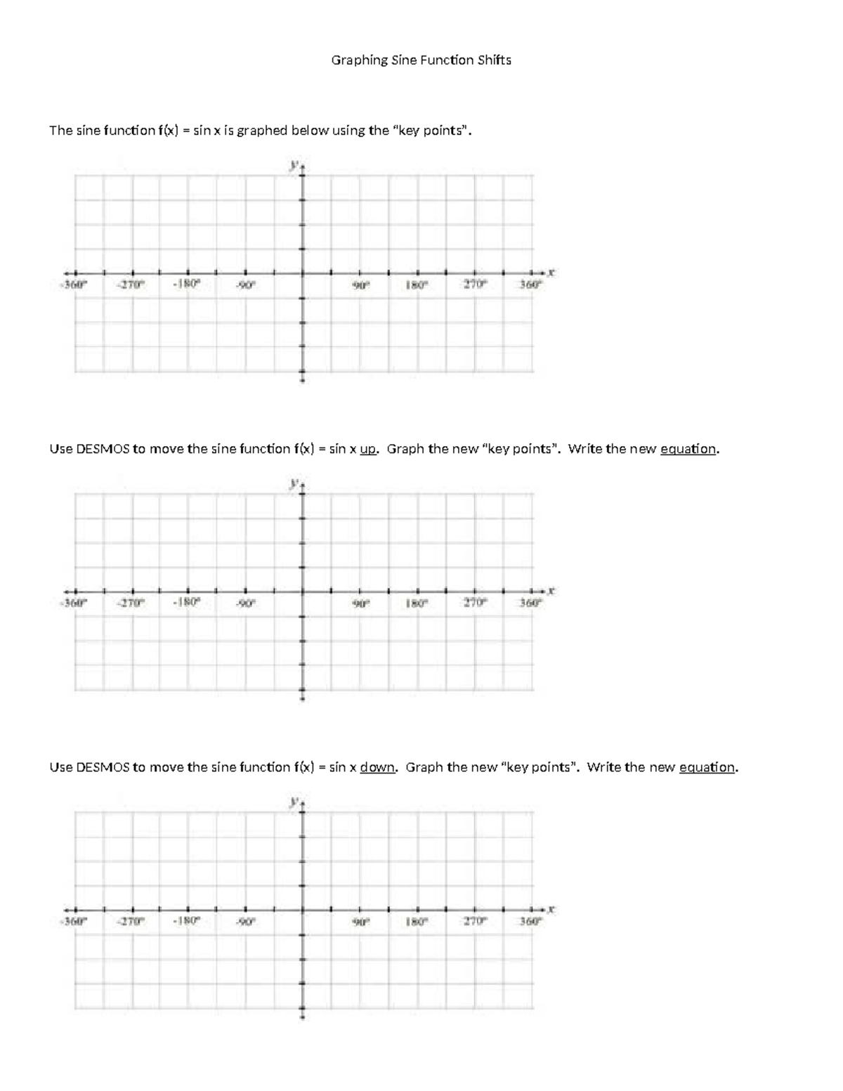 Graphing+Sine+Function+Shifts - Graphing Sine Function Shifts The sine ...