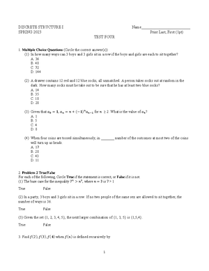 Exam I Study Guide - proposition, converse, inverse, contrapositive, bitwise, truth table ...