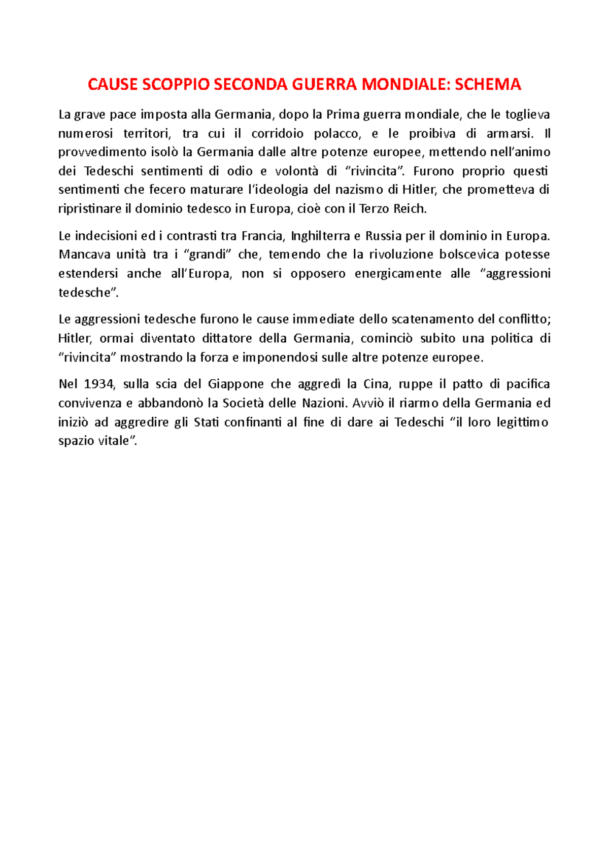 Cause seconda guerra mondiale - CAUSE SCOPPIO SECONDA GUERRA MONDIALE ...