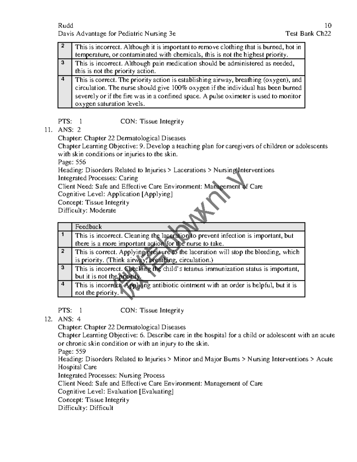 Test bank pediatric nursing critical components of nursing care 3rd ...