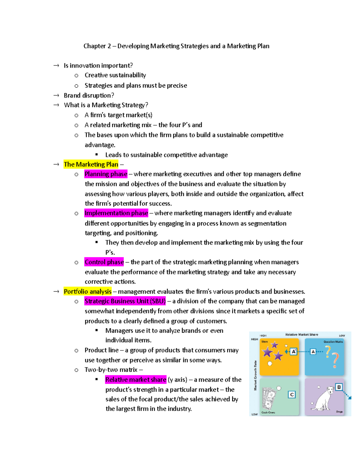 Chapter 2 - Developing Marketing Strategies and a Marketing Plan ...