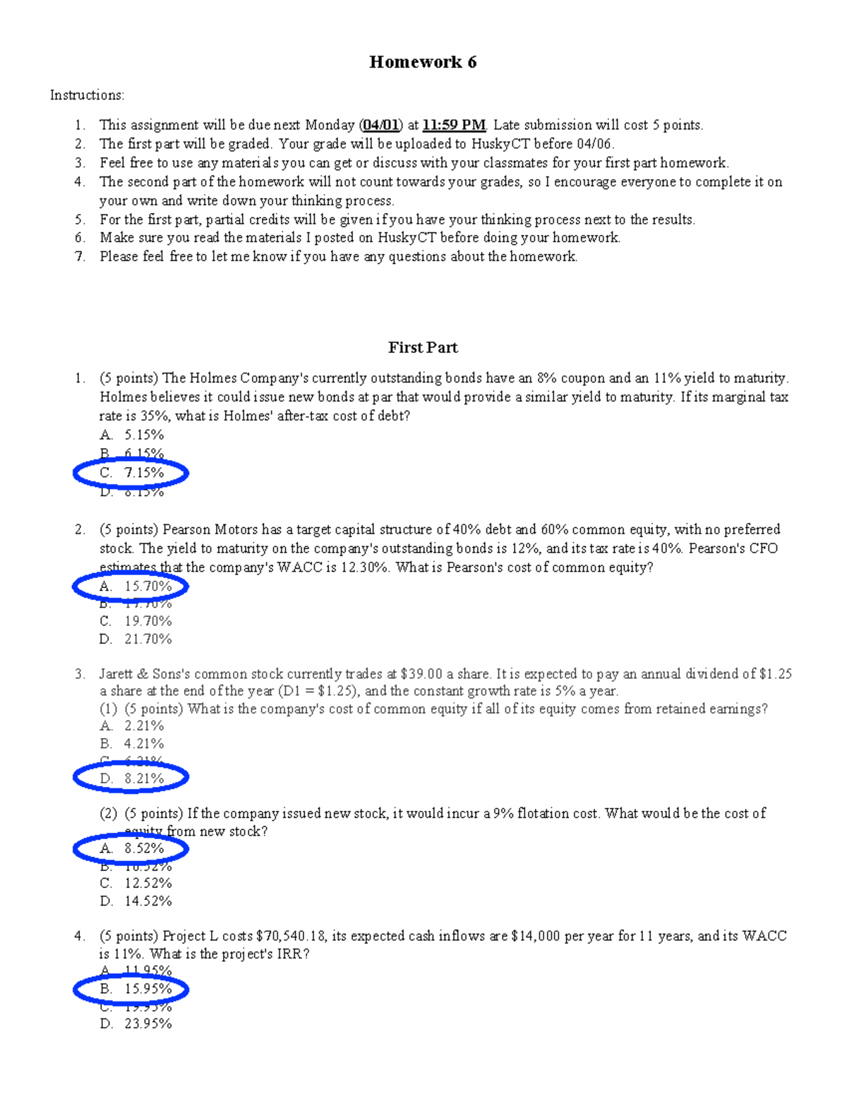 Homework 6 - HW 6 Answers - Homework 6 Instructions: 1. This assignment will be due next Monday ...