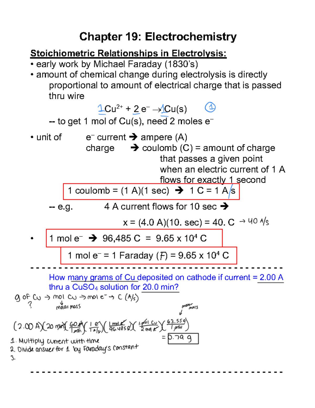 Chap 19 pt9 Stoichiometry in Electrolytic systems - Chapter 19: Electrochemistry Stoichiometric ...