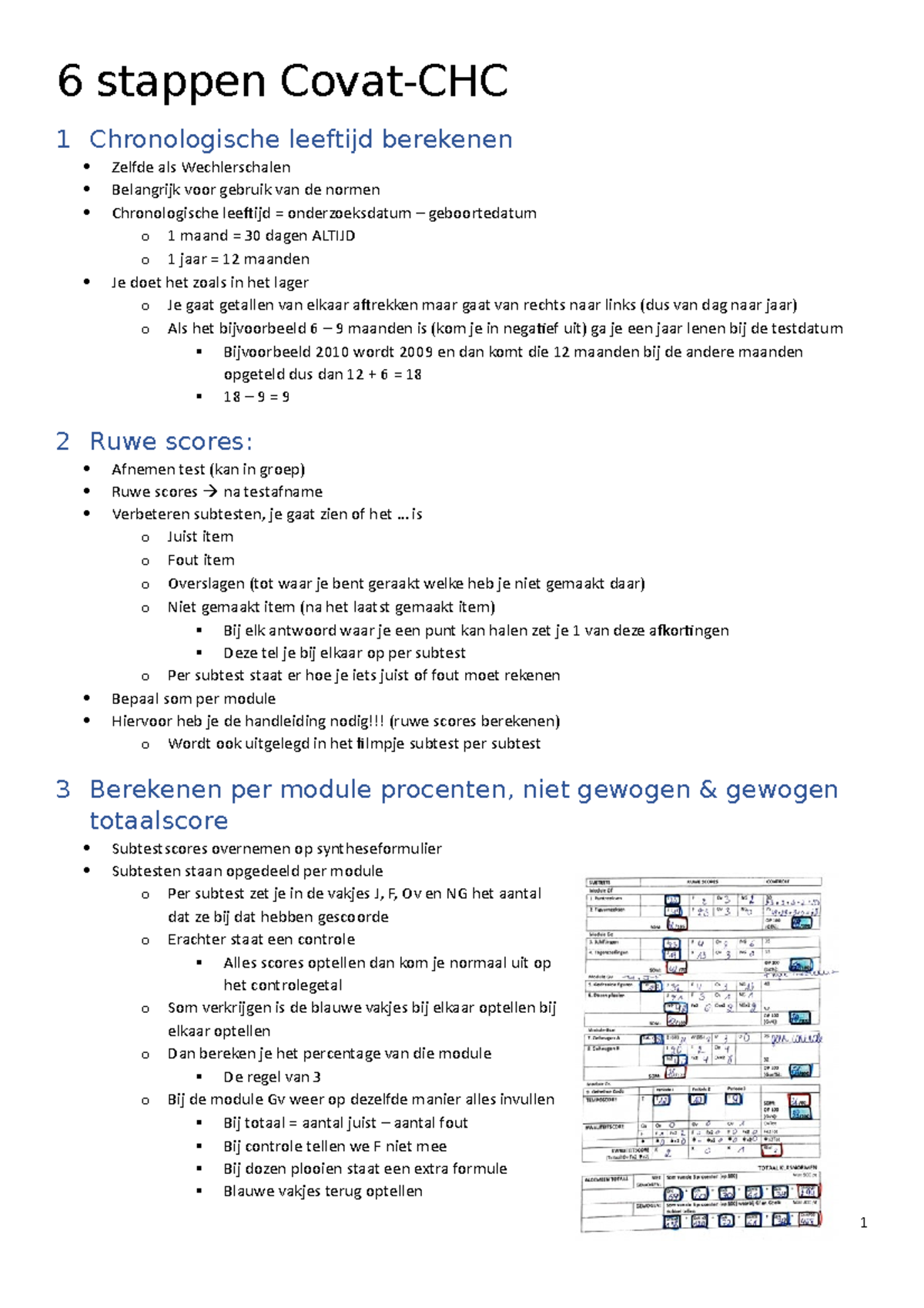 6 stappen Covat-CHC - 6 stappen Covat-CHC 1 Chronologische leeftijd ...