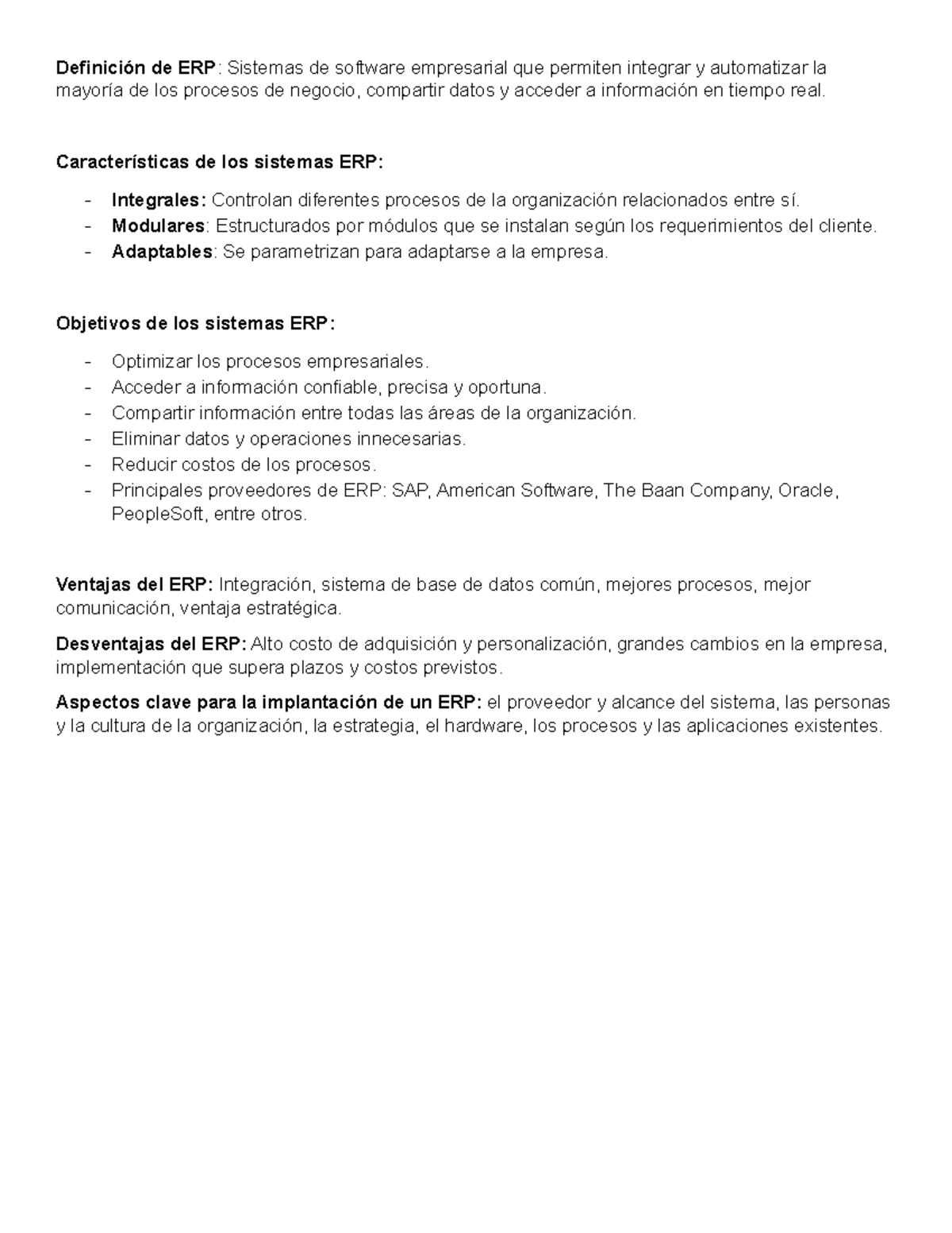 Definición de ERP - ERP - Definición de ERP: Sistemas de software ...