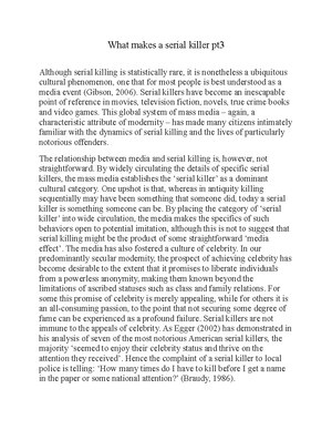 Pt1 - Dr. Brown - What makes a serial killer A study of serial killers ...