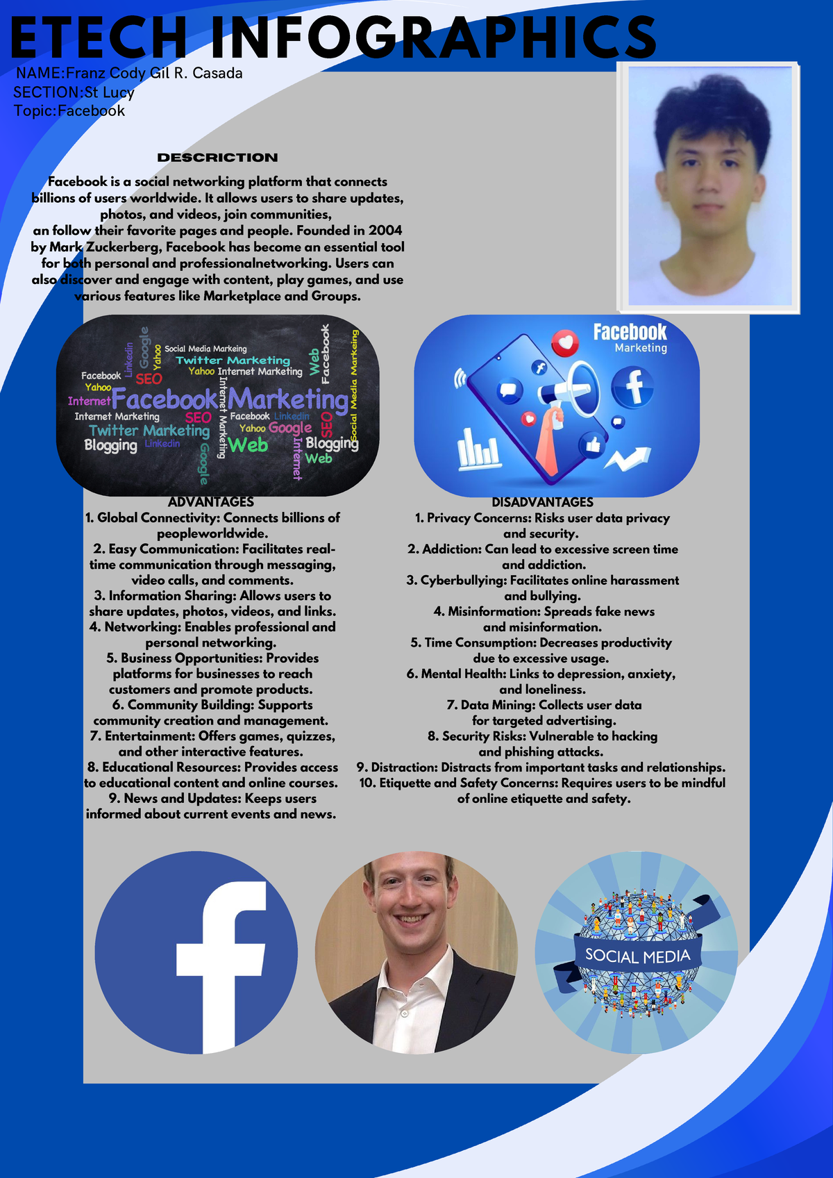 Infograph - vcbcvb - ADVANTAGES 1. Global Connectivity: Connects ...