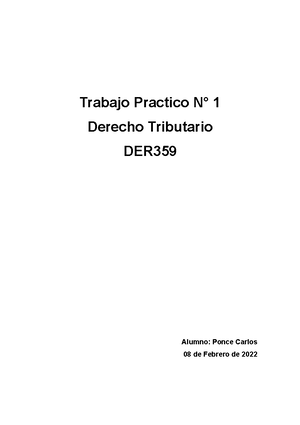Tp 1 Derecho Tributario - Siglo 21 - Studocu