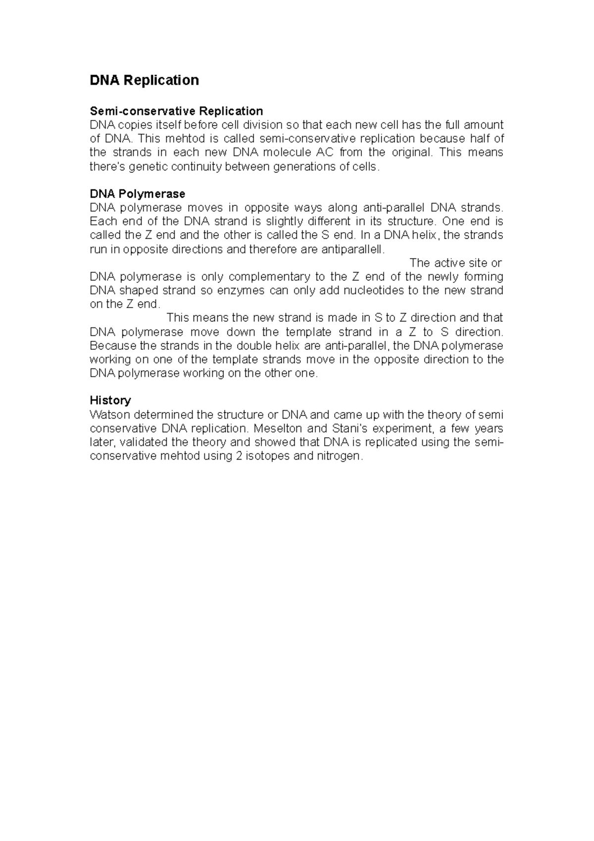 DNA Replication - This document covers how DNA replicates in great ...