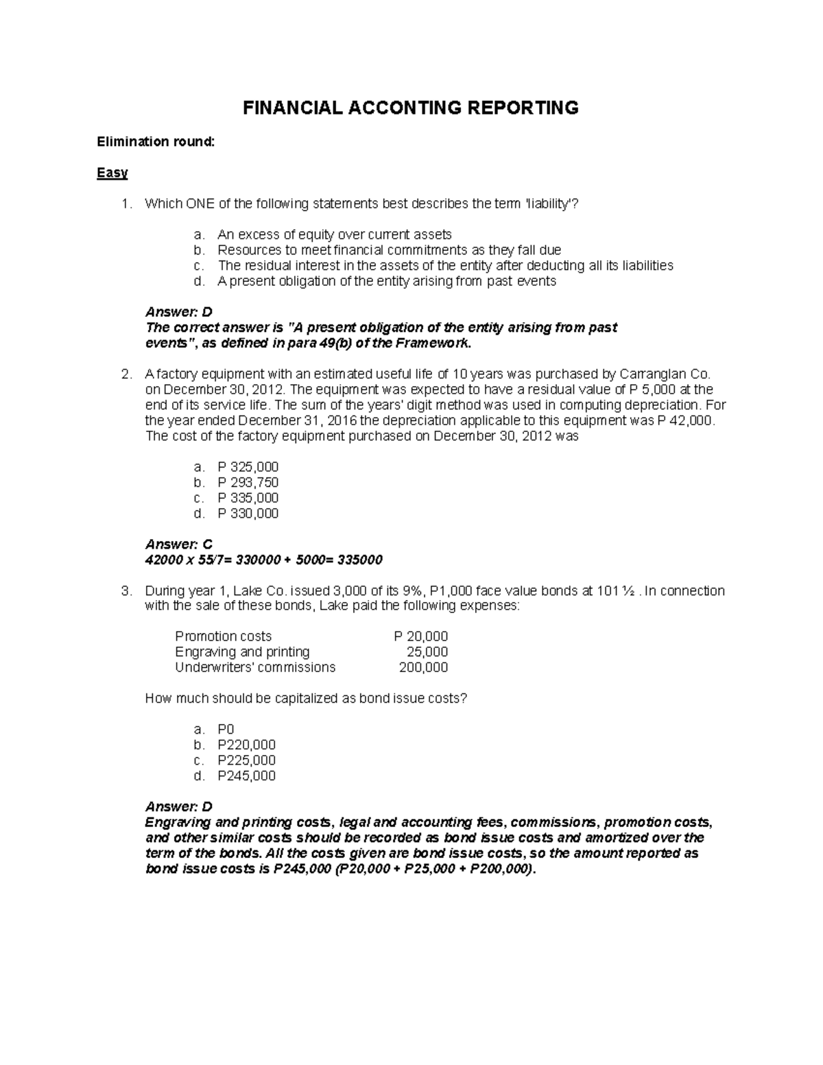 FAR Material-2 - Certainly! Here's a description you could use for uploading practice materials ...