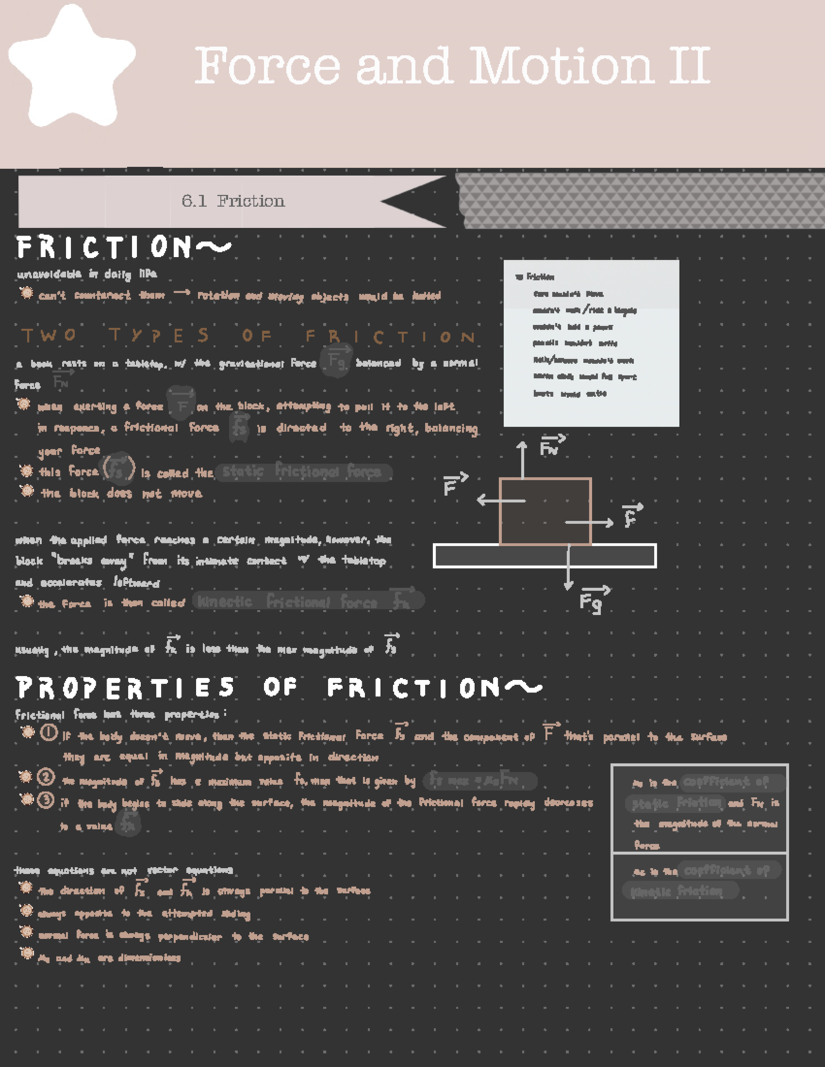 PHYS VI - Lecture Notes Directly From The Required Textbook - Force and ...