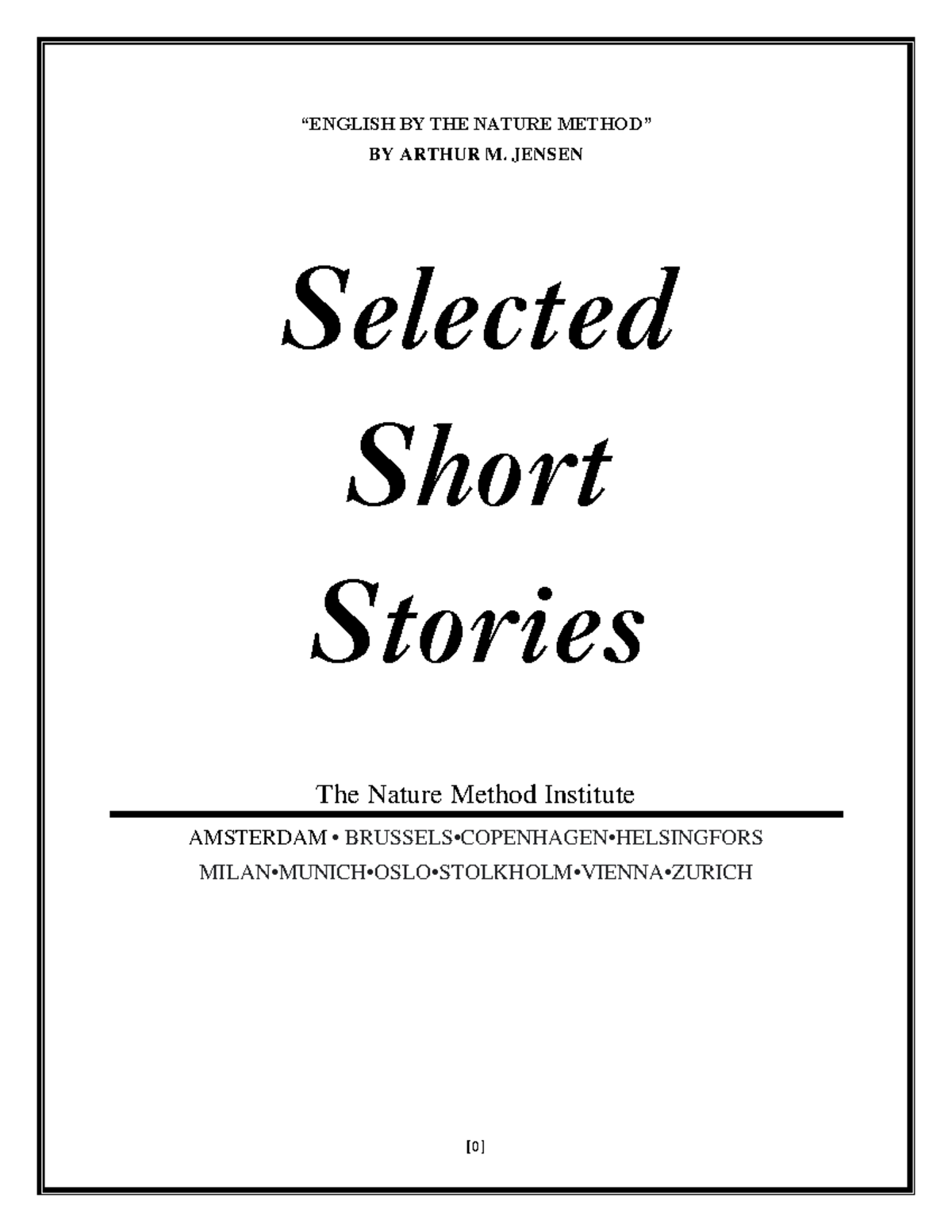 Null-1 - yes it is a class - “ENGLISH BY THE NATURE METHOD” BY ARTHUR M ...