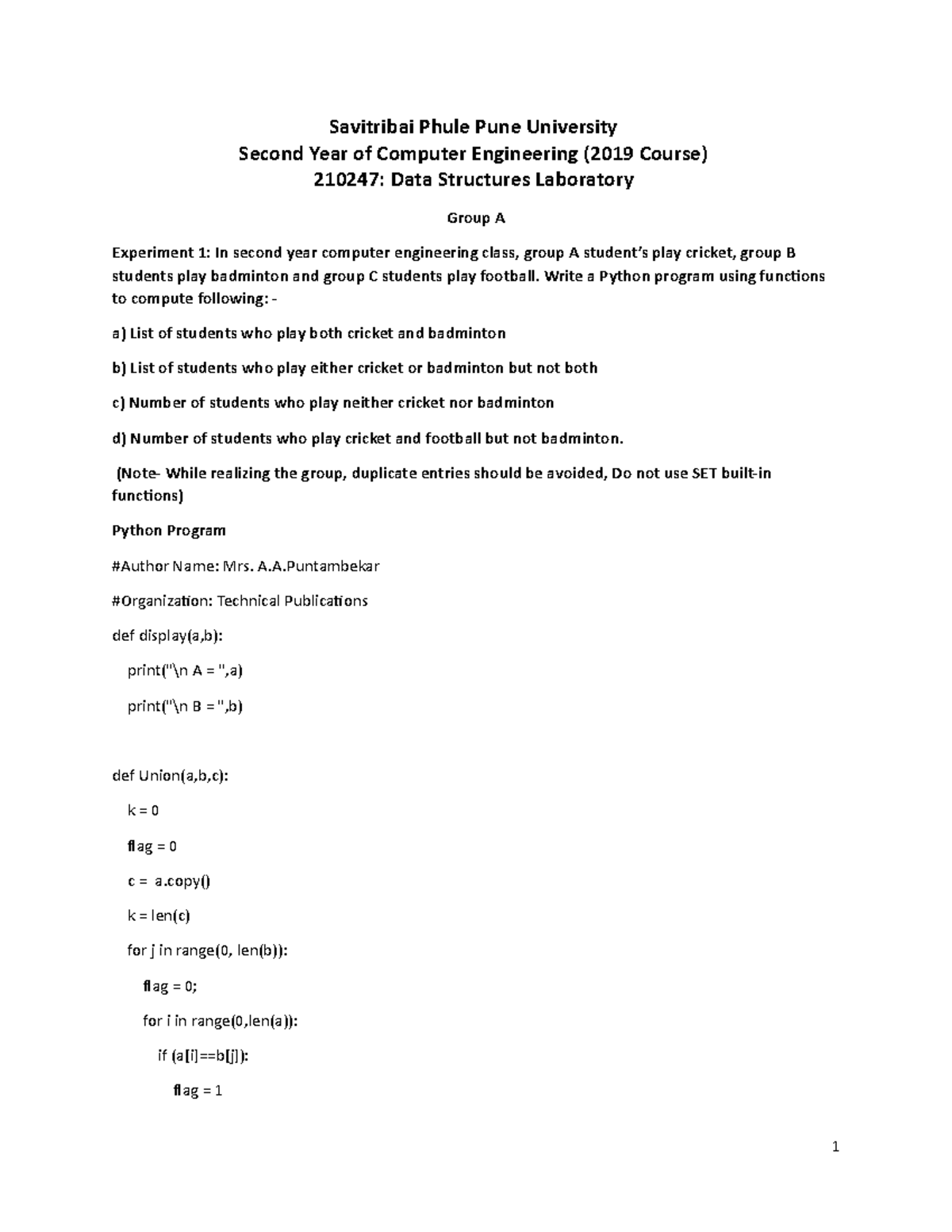 Laboratory fo end sem Practical exam of fundamentals of data structures ...