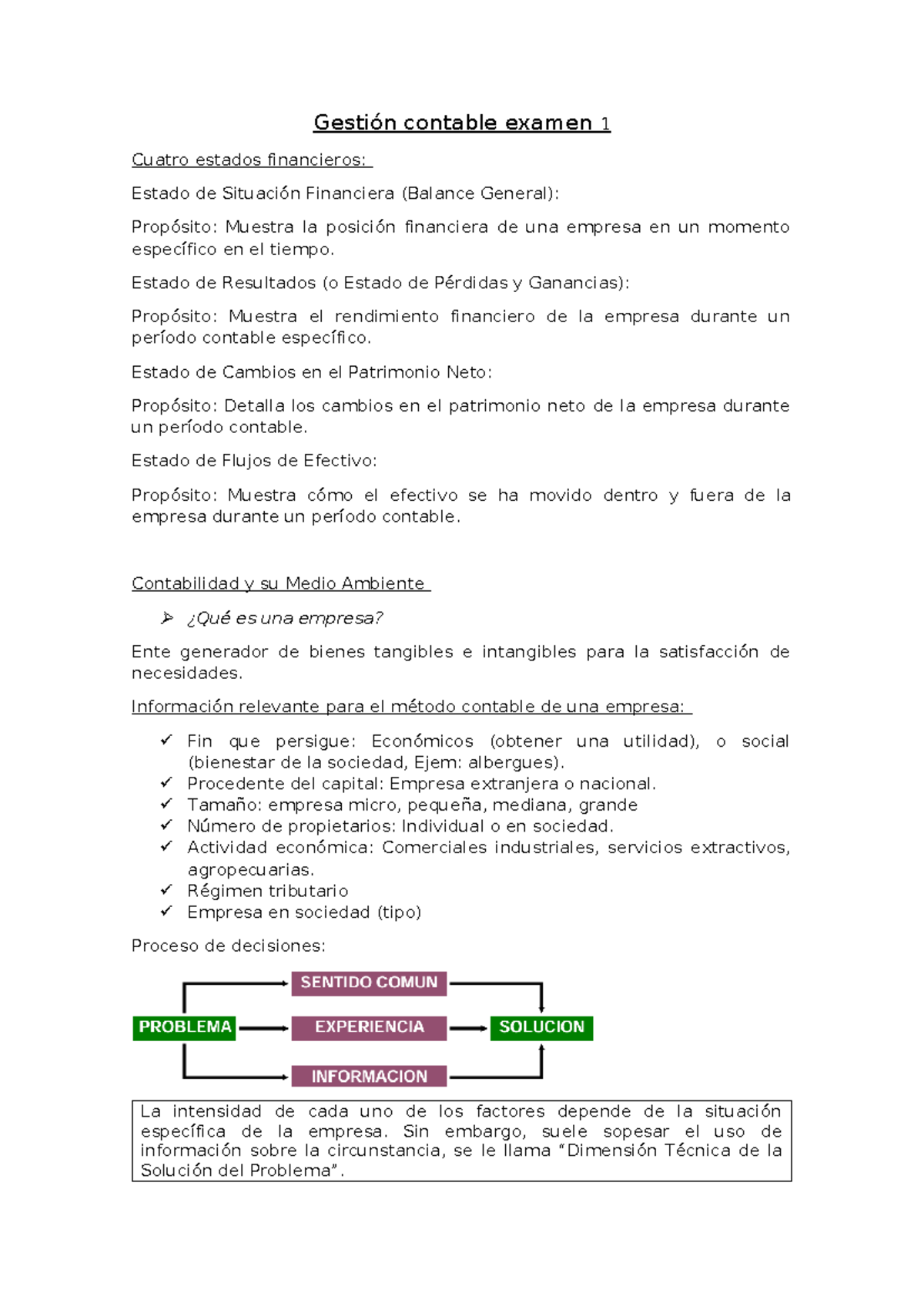 Gestión contable - Resumen para el examen 1 de gestion ocntable ...