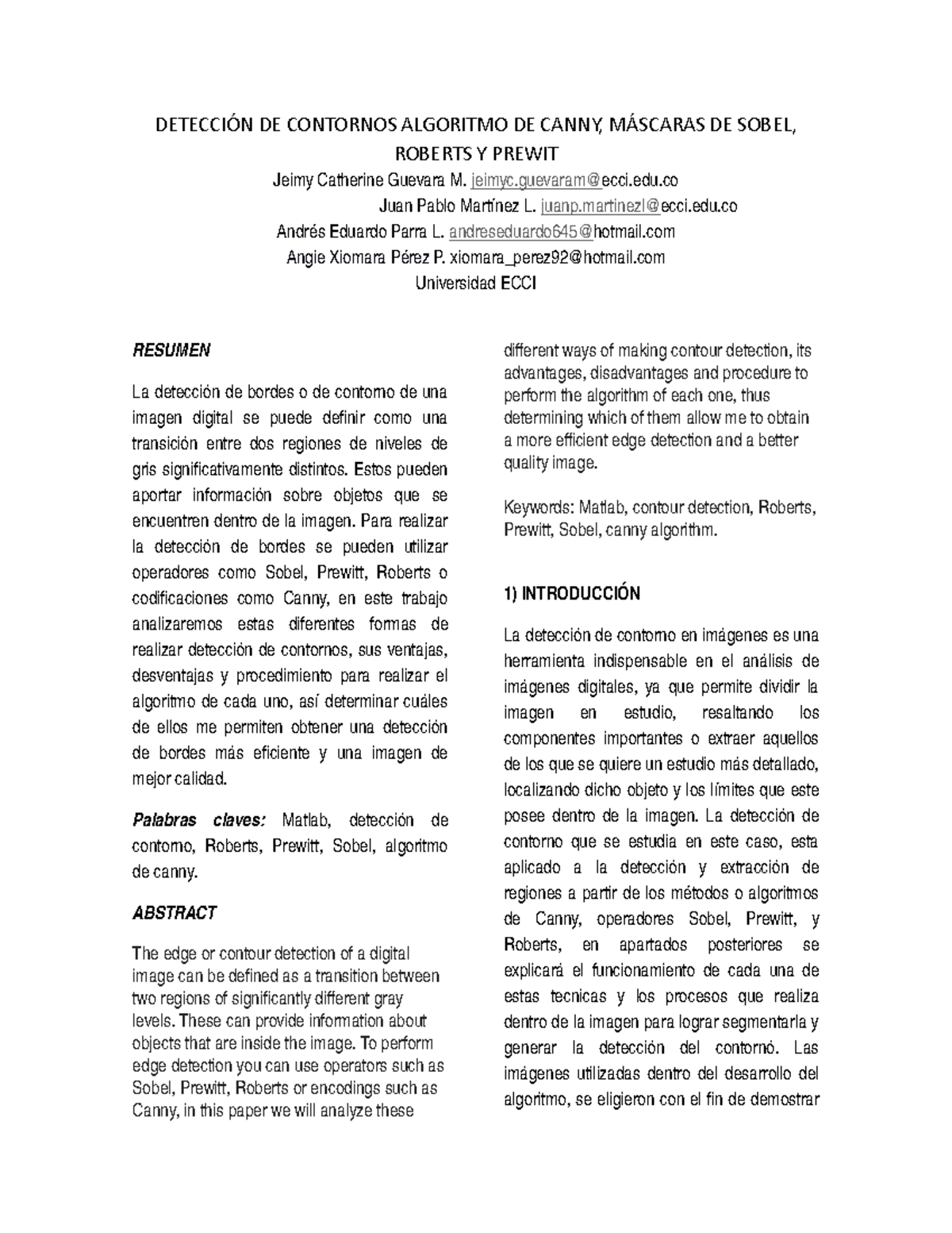 Deteccion DE Contorno - DE CONTORNOS ALGORITMO DE CANNY, DE SOBEL ...